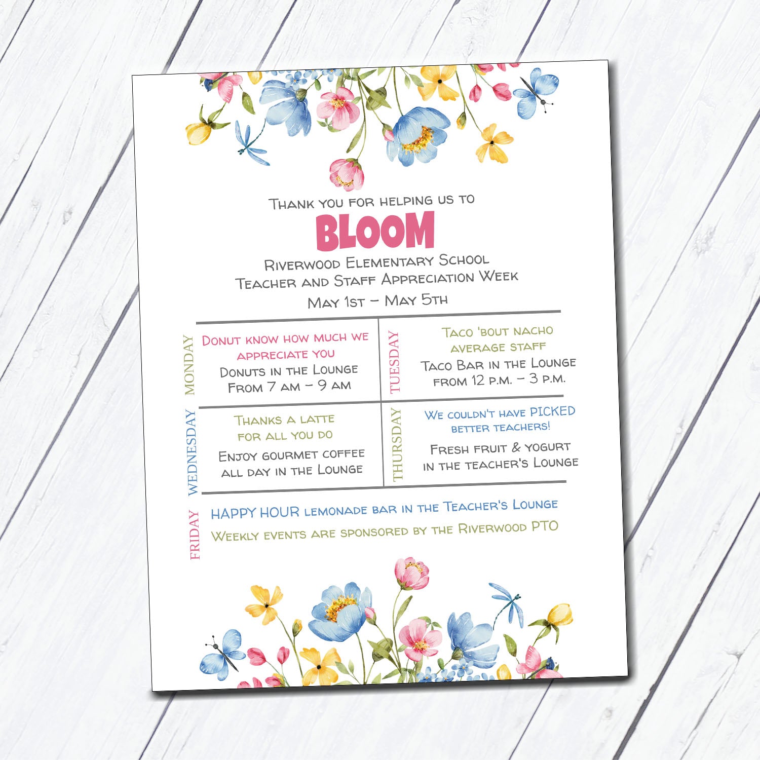 Appreciation Week Bloom Theme – wacky-kracker