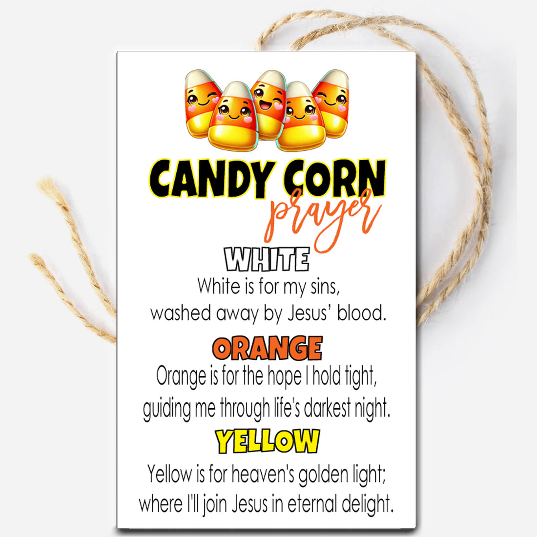 Candy Corn Prayer Instant Download Tag – wacky-kracker