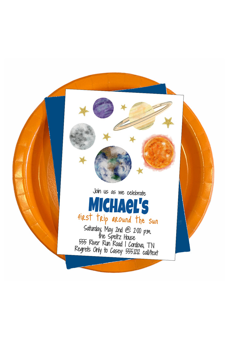 Shop Custom Galaxy Birthday Invitation Card - Wacky Kracker – wacky-kracker