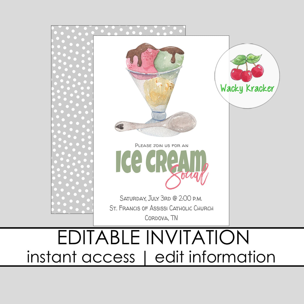 Ice Cream Social Flyer Ideas