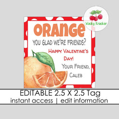 Orange Valentine Tag – wacky-kracker